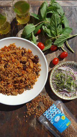 Lama's authentic Mediterranean rice with salad seeds – Sydney Sprouts